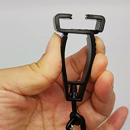 3pcs Glove Grabber Clip Holder Work Safety Glove Keeper Guard Labor Worker Glasses Helmets Hanger Clamp Catcher Belt Holder (Black) Medium