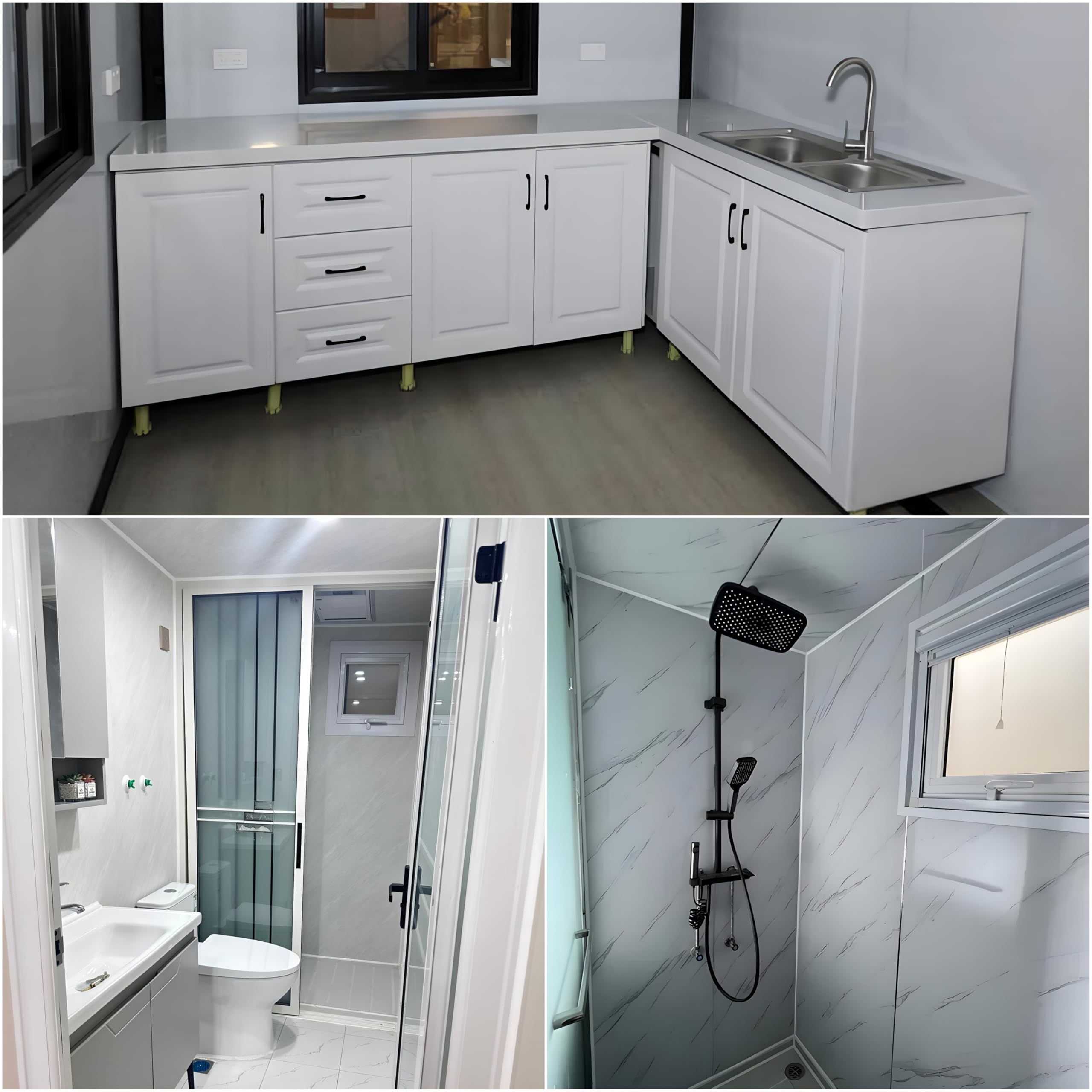 30ft Tiny Home kit | Luxury Tiny Home Luxury prefab Home with 2 Bedroom Tiny House 1 Living Room, and Bathroom | Durable, Portable Prefabricated Tiny Home, Office, Booth, Hotel