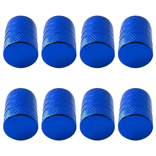 8pcs Valve Caps Prevent Corrosion Car Dust Caps Universal Aluminum Wheel Tire Air Caps Valve Stem Covers(Blue)