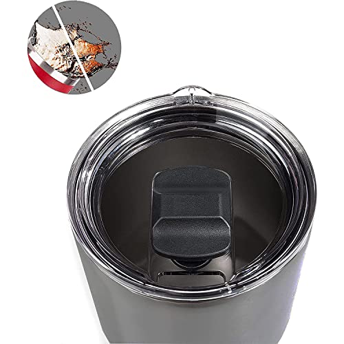 2pcs 30 oz Magnetic Tumbler Lid - Compatible with YETI Rambler, Ozark Trail, Old Style Rtic and More - Magnetic Slider Switch Spill Proof Tumbler Cover (2pcs purple /20 oz)