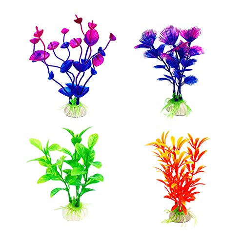 CousDUoBe Artificial Aquatic Plants 11 Pcs Small Aquarium Plants Artificial Fish Tank Decorations,Used for Household and Office Aquarium Simulation Plastic Hydroponic Plants