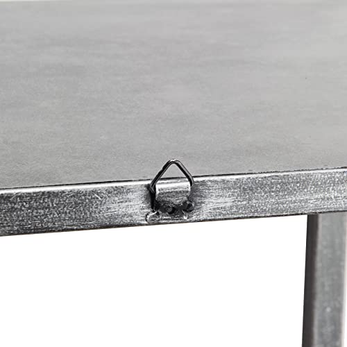 Cheung's Storage Rack Metal 4 Tier Shelf with 3 Wooden Shelves, Black, Gray