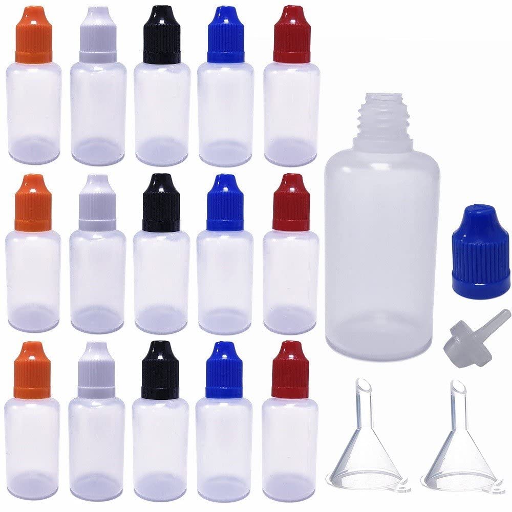 JOYWENG (30 Pack, 10ml) LDPE Dropper Bottle Funnel Eliquid Applicator Squeeze Dropping Bottle with Thin Tip