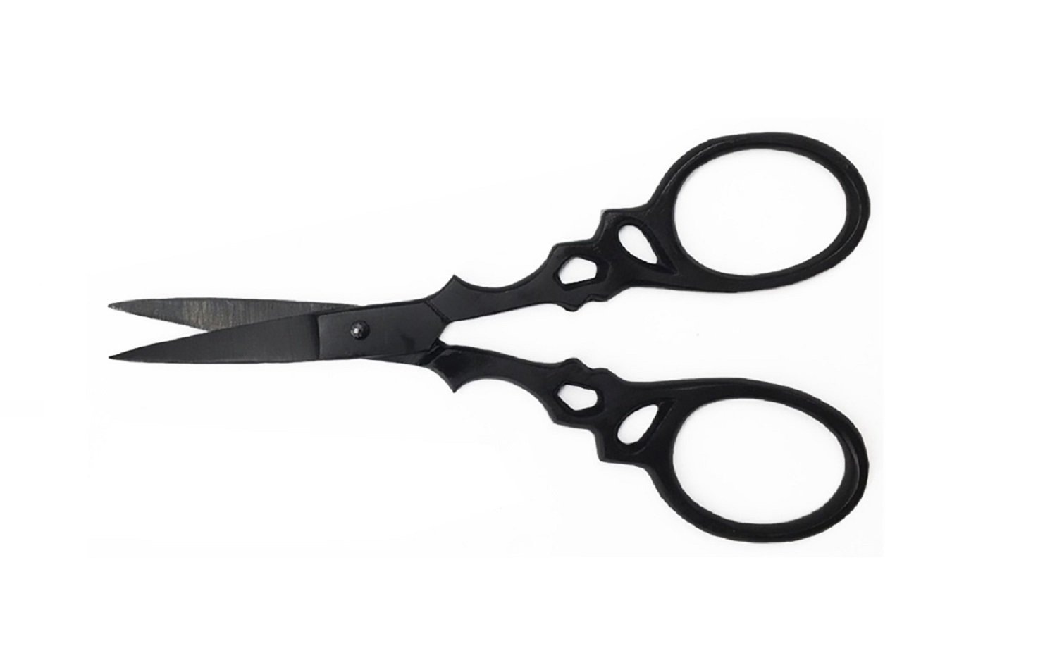 Badass Beard Care Beard & Mustache Stainless Steel Trimming Scissors For Men - Extremely Sharp and Durable (Black)