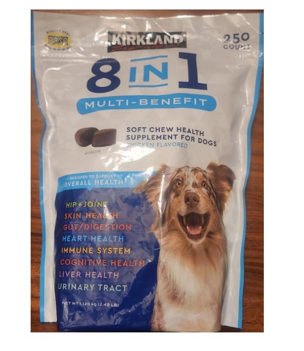 8 in 1 Multi Benefit Soft chew Health Supplement 250 Count.