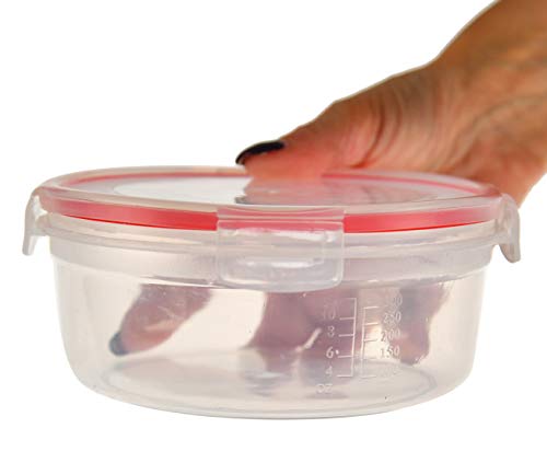 Home-X Plastic Food Storage Containers for Lunch, Reusable Bowls for Meal Prep, 6 Pieces