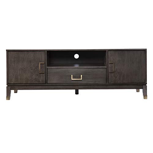 SEI Furniture Brenting w/Storage Media Stand, Graywashed