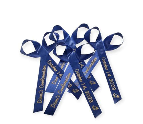 50 Personalized Ribbons Bridal Wedding Favor Baby shower Centerpieces, Photo Frames, Party, Invitations or Sprinkle - Custom Made