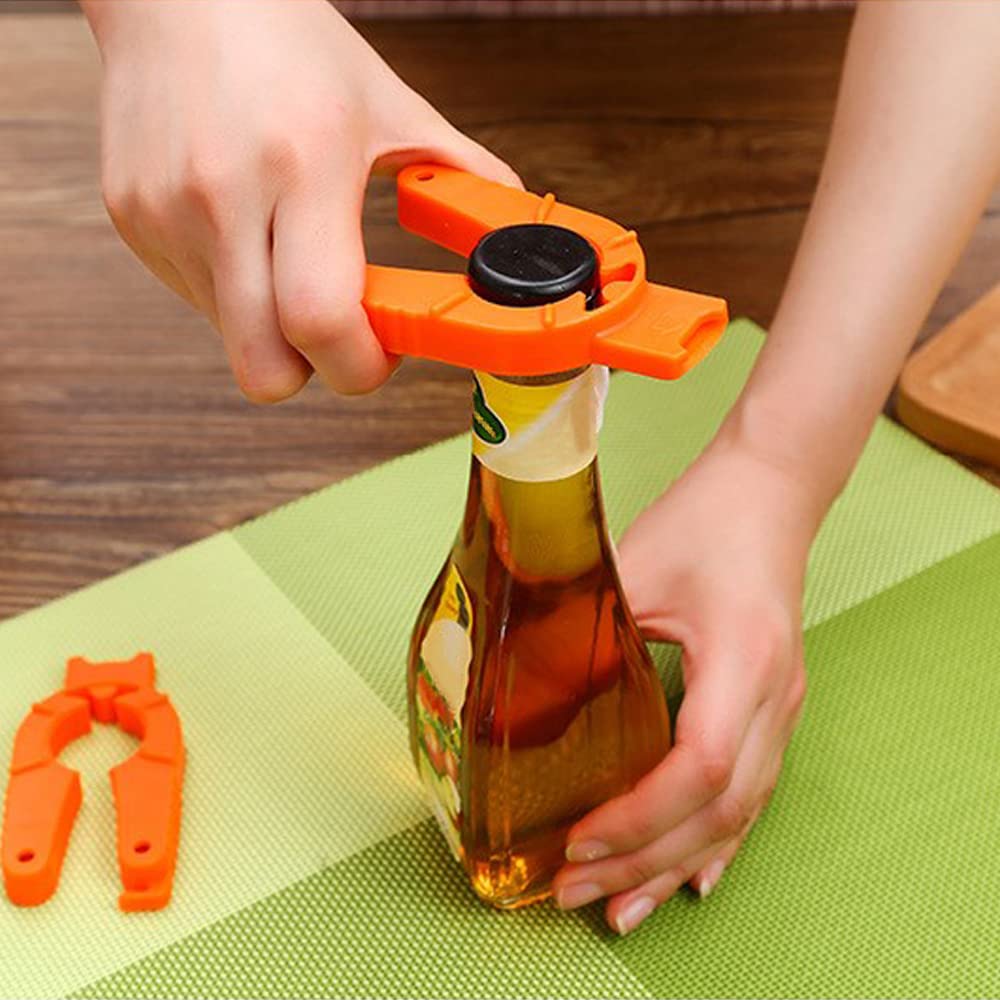 4 PACK Multifunctional Kitchen Can Opener Adjustable Easy Grip Bottle Jar Opener Use for Elderly Weak Hands and Arthritic