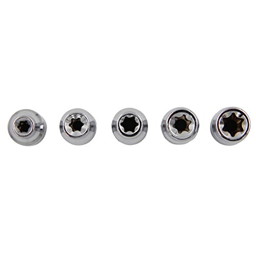 5Pcs E Torx Star Female Bit Socket Set 1/4" Drive E4 -E8