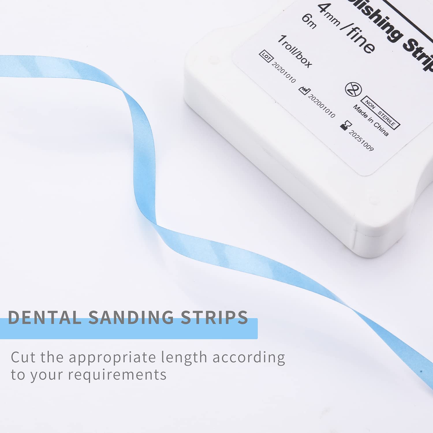 faruijie Dental Polishing Strip - Dental File for Teeth Sanding Grinding Deep Teeth Cleaning Tool Teeth Abrasive Finishing Strip Dental Care 4mm x 6M 1Roll