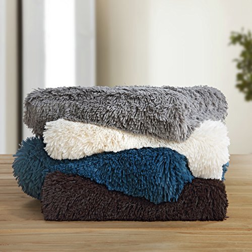 Chic Home Elana Shaggy Faux Fur Supersoft Ultra Plush Decorative Throw Blanket, 50 x 60, Beige