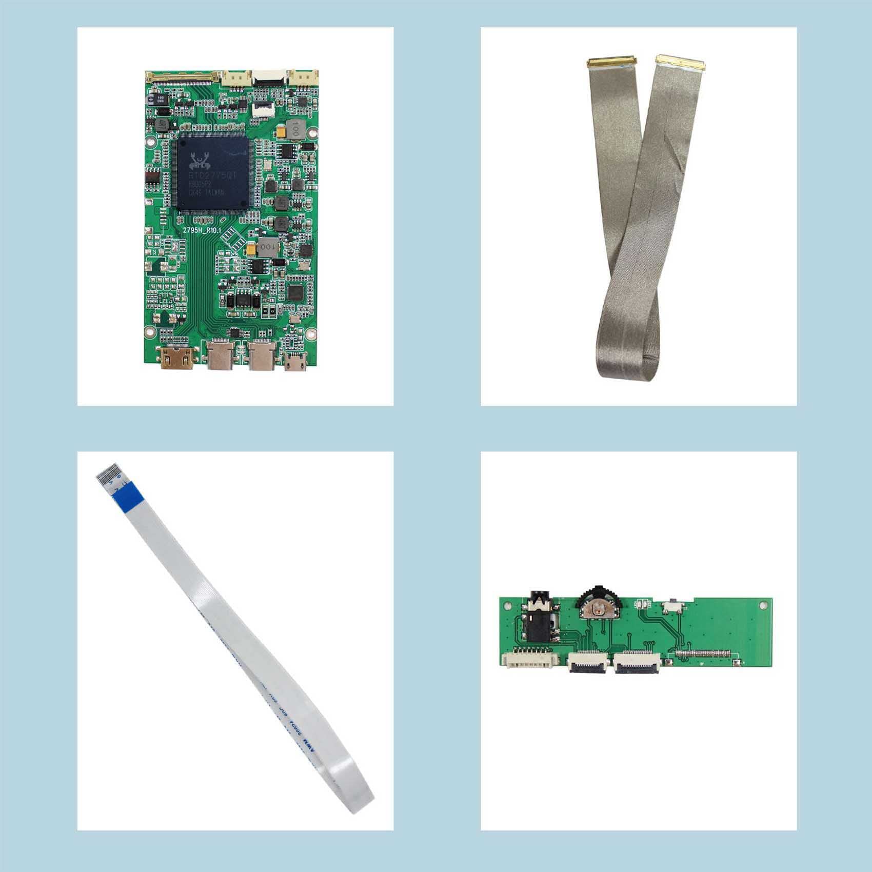 VSDISPLAY Mini HD-MI Type-C LCD Controller Board Work for 15.6 Inch 3840x2160 4K LCD Screen NV156QUM-N44 NV156QUM-N32