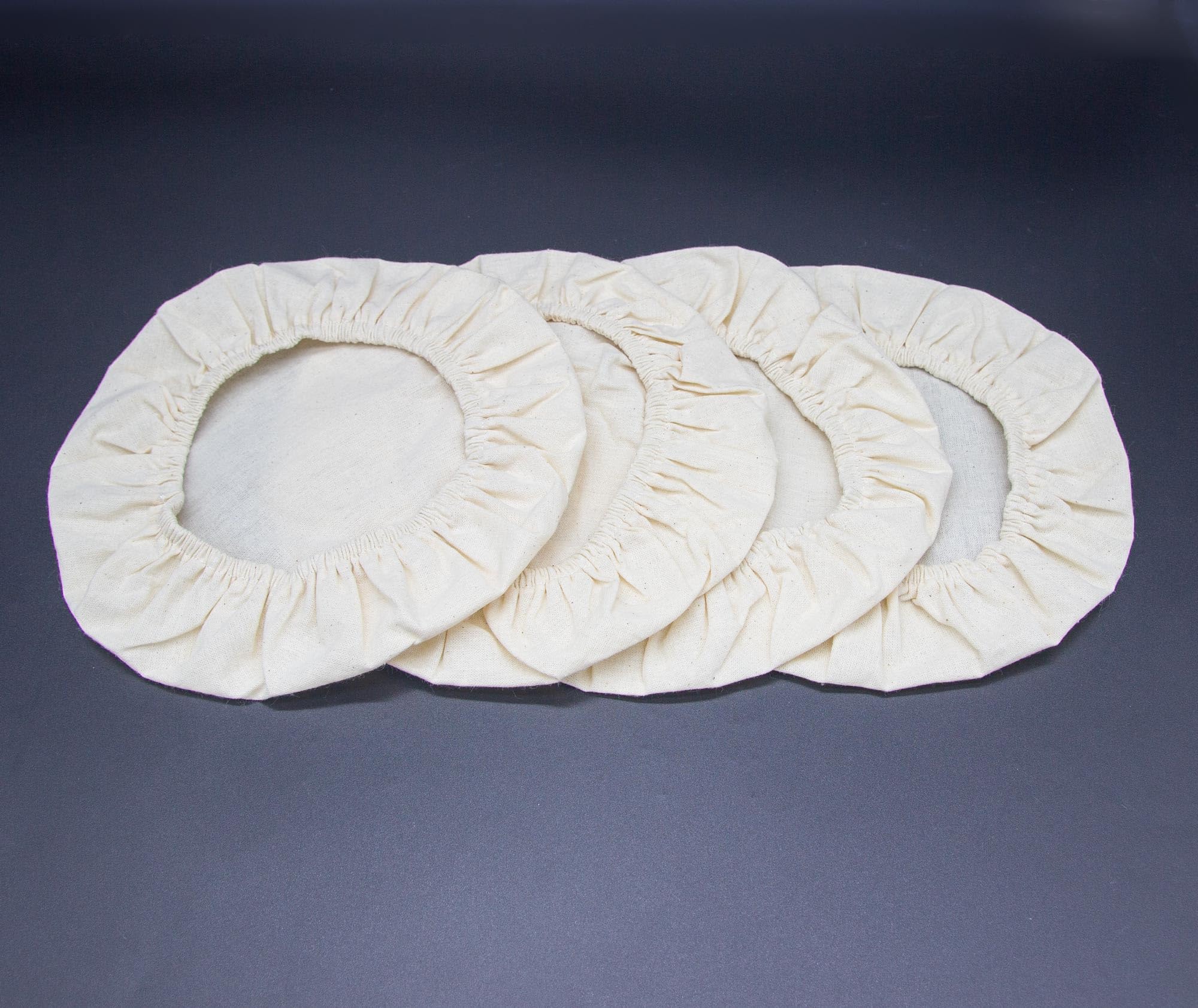 4 Pack sourdough bowl cover, Organic Reusable Cloth bowl cover for proofing, fits 5β-8.5β Diameter bowl and Jar mouth - Unbleached, Perfect for Fermentation Jars (4 Pack - Large)
