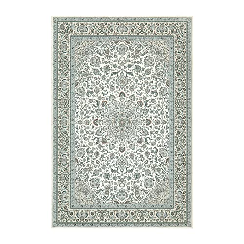 Aelenmu Area Rug Living Room Rugs: 3x5 Small Washable Non-Slip Stain Resistant Rug with Anti Slip Rubber Backing for Bedroom Dining Room Nursery Under Kitchen Table Home Office - Green