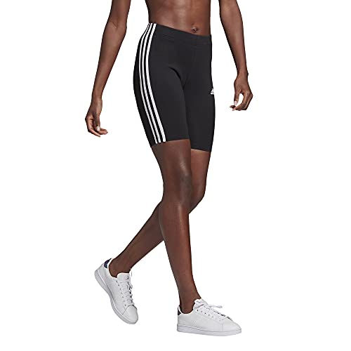 adidas womens Essentials 3-stripes Bike Shorts Tights, Black/White, X-Small US
