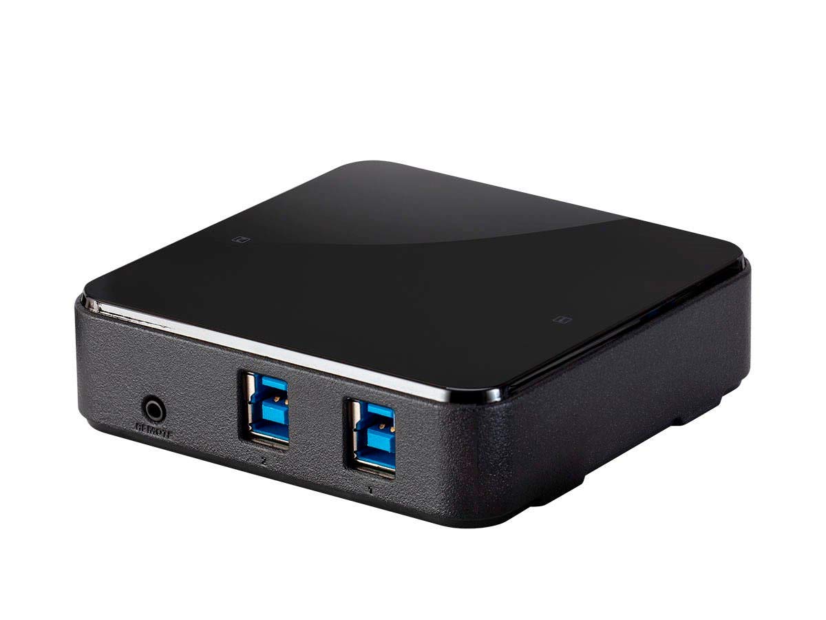 Monoprice 2x4 USB 3.1 Gen1 Peripheral Sharing Switch, Allows 2 Computers to Share 4 USB 3.1 Gen1 Devices
