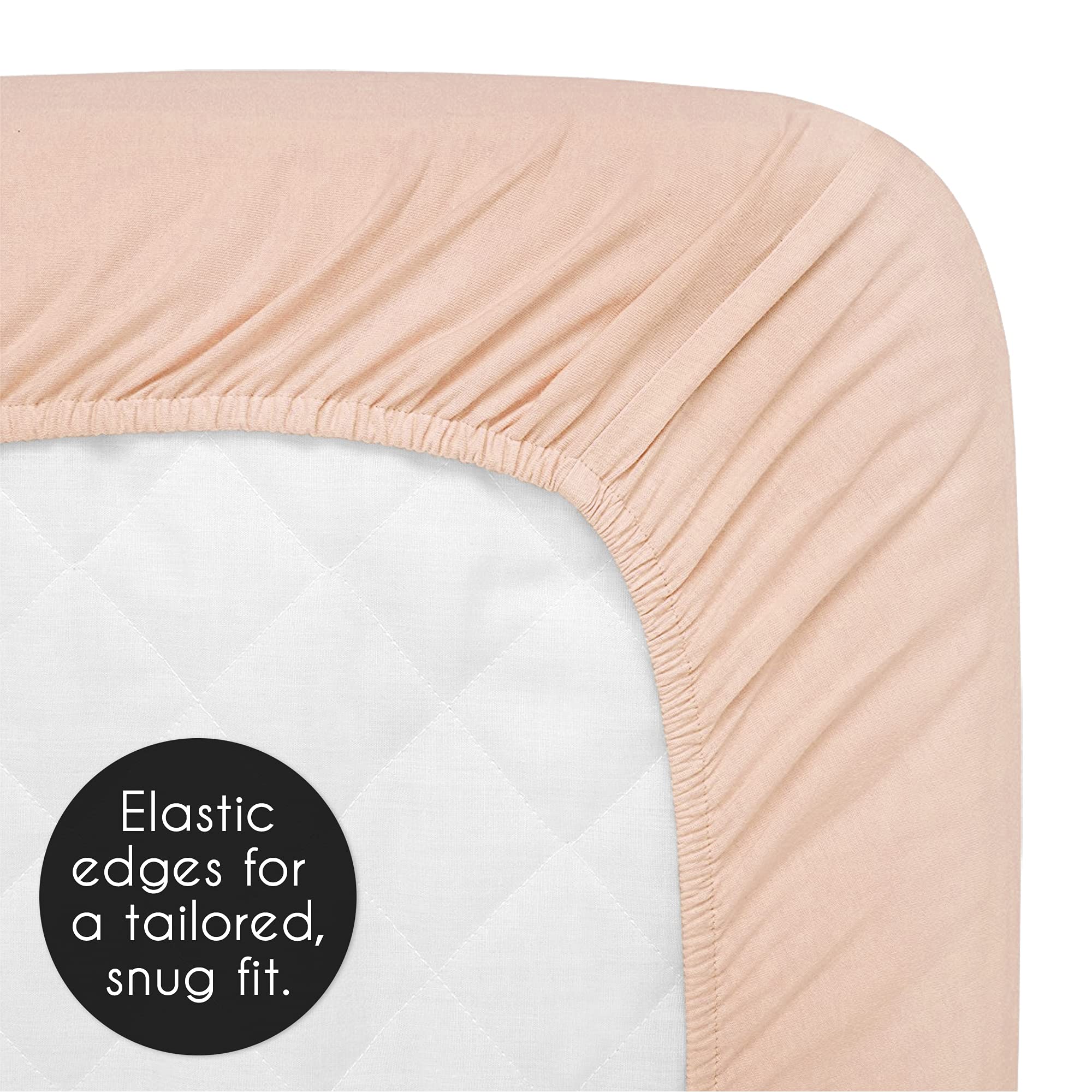 Sweet Jojo Designs Peach Baby or Toddler Fitted Crib Sheet for Watercolor Floral Collection