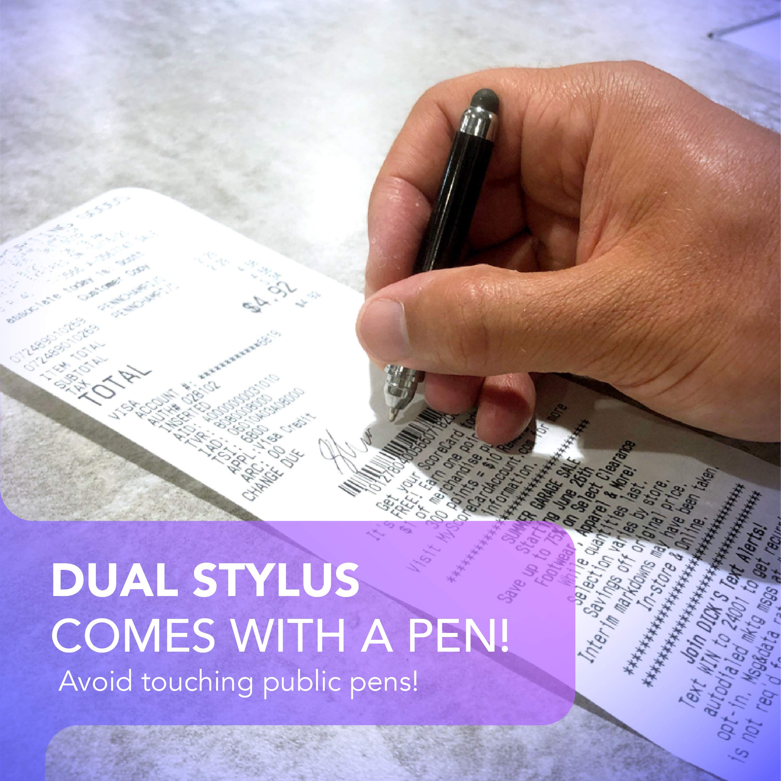 Stylus Pen Keychain (2 Pack) - No Touch, 2-in-1 Accessory - Mini Stylus Keychain Pen - 2 Pack