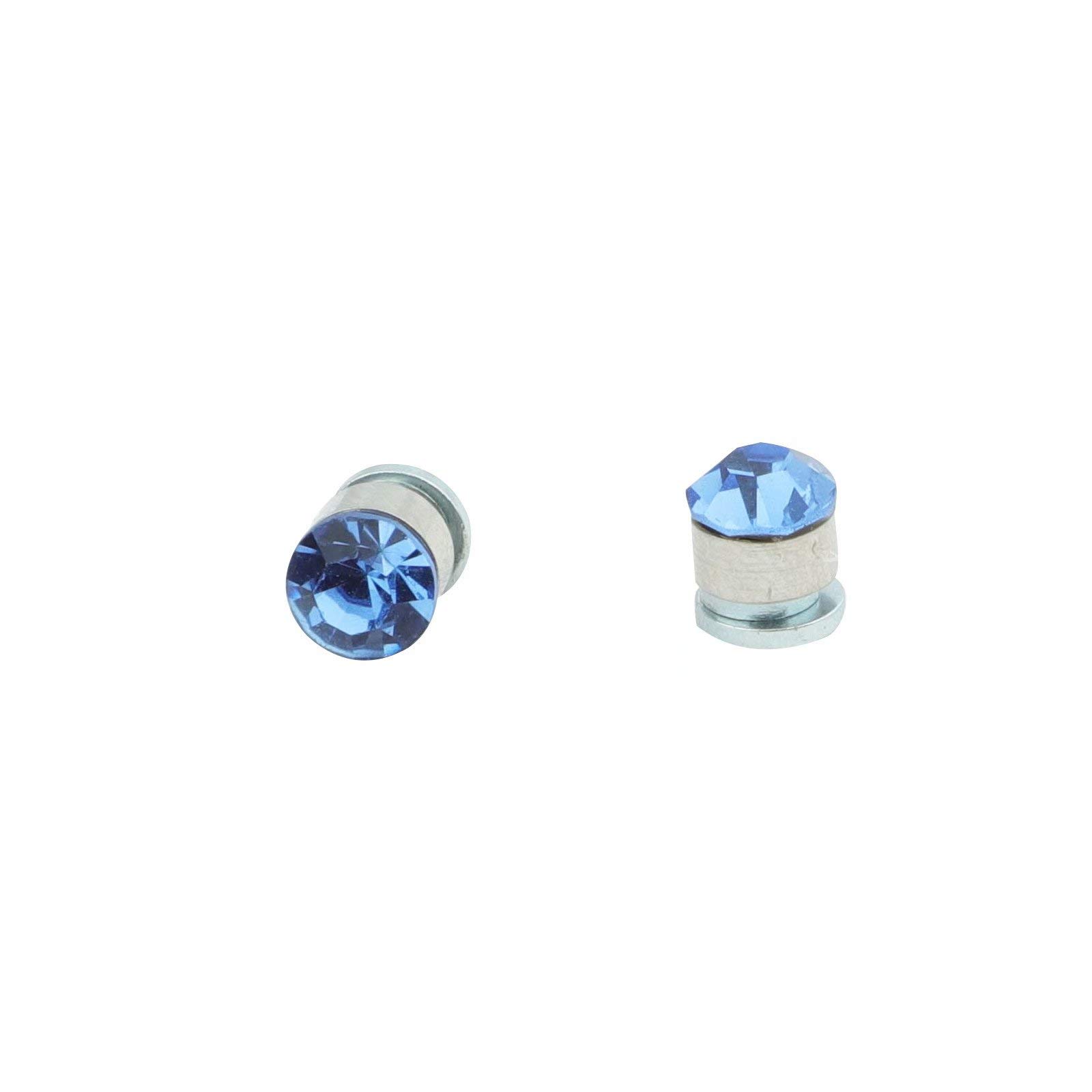 3mm Crystal Magnetic Stud Earring Magnet Nose Ear Lip Stud for Unisex Non Piercing Tragus Nose Stud(8 Pairs Multi)
