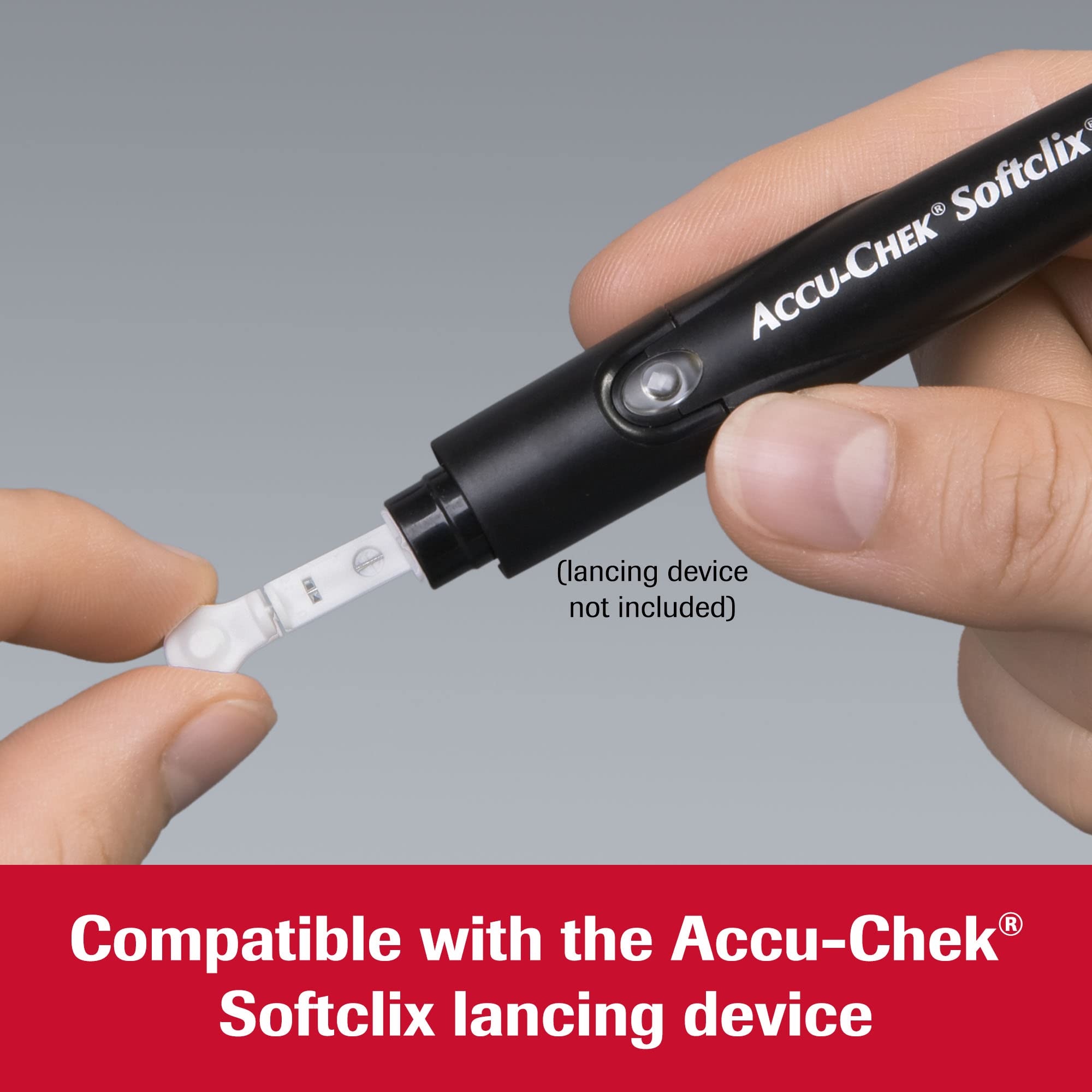 Accu-Chek Softclix Diabetes Blood Sugar Test Kit for Diabetic Glucose Monitoring: 100 Softclix Lancets, 100 Guide Test Strips, and Control Solution (Packaging May Vary)