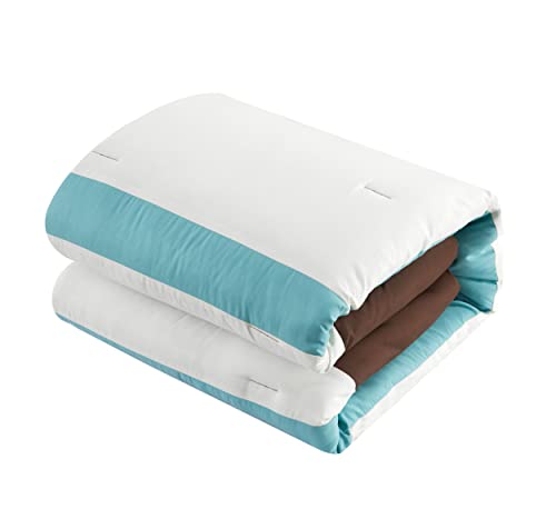Chic Home 10-Piece Bed in a Bag Comforter Set, Brushed Microfiber,Shams, Decorative Pillows and Sheet Set Included, Queen, Brown