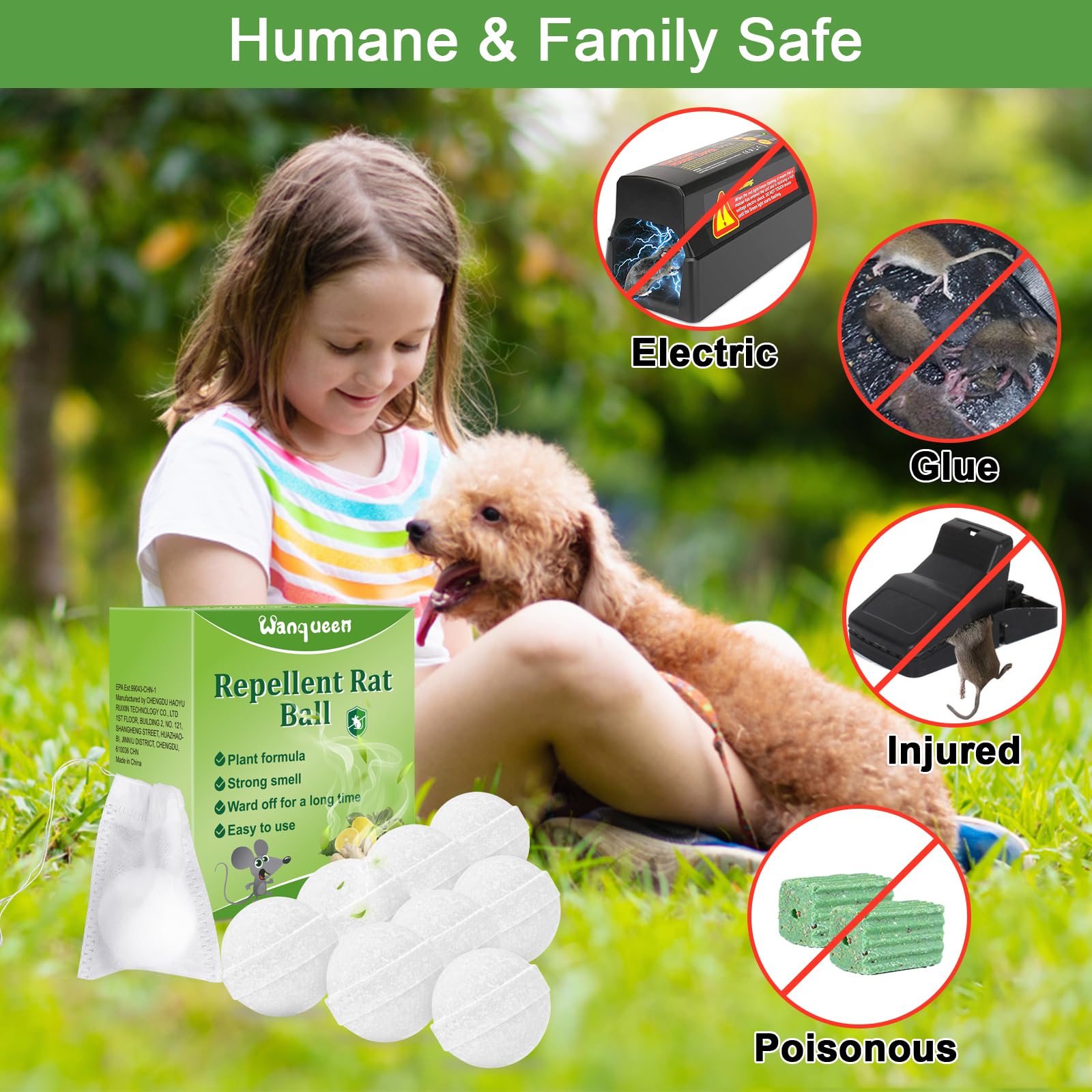 8 Packs Repellent Rat Ball Mice Repellent, Peppermint Oil to Repel Mice and Rats, Rats Mice Mouse Repellent Deterrent Pest Insect Control