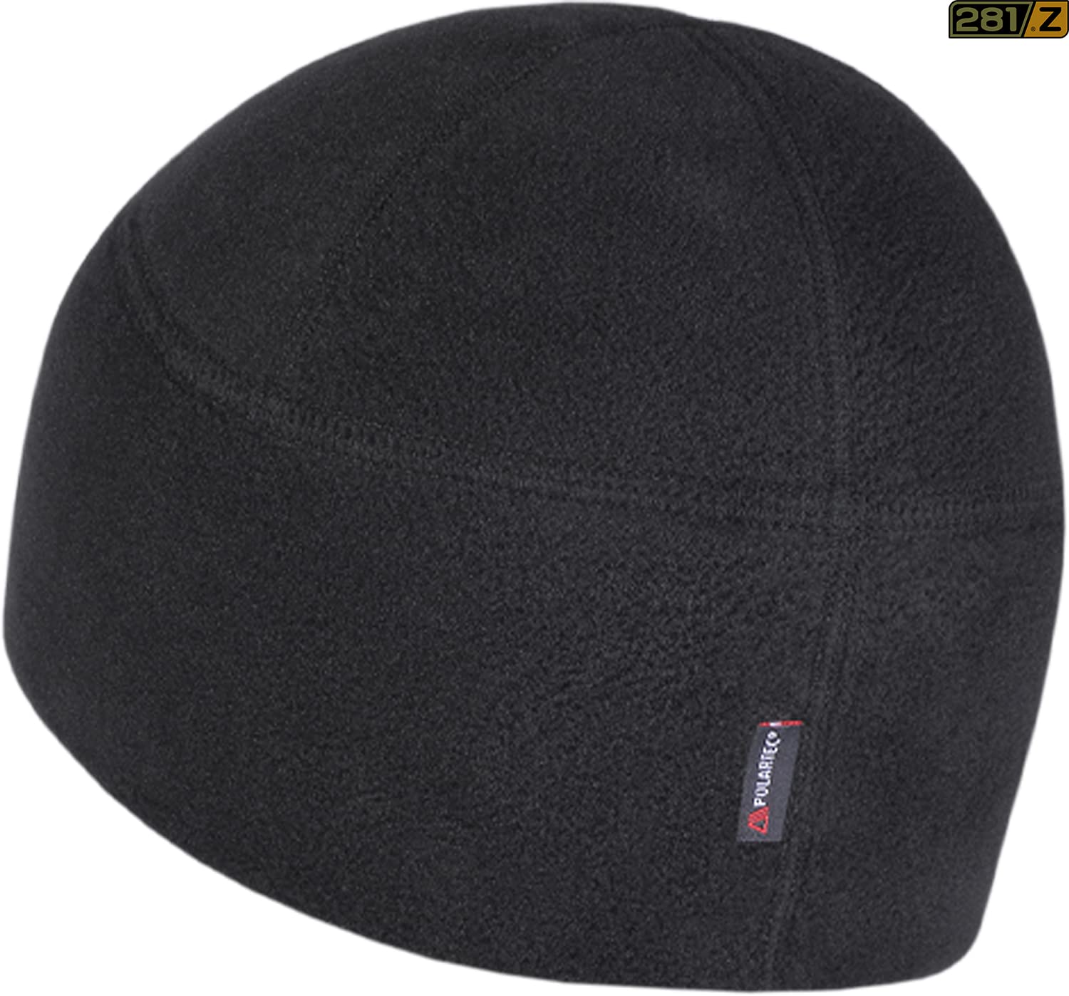 281Z Polartec Fleece Classic 100 Winter Skull Cap - Military Tactical Outdoor Sport - Watch Cap Beanie (Black, Large)
