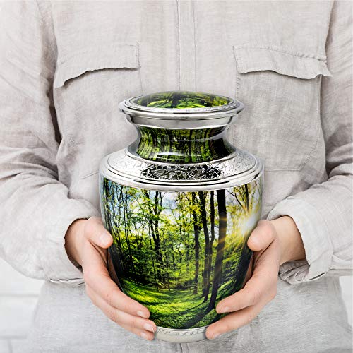 Peaceful Forest Urns for Ashes Adult Male. Cremation urns for Human Ashes Adult Female. Decorative urn for Human Ashes by Restaall