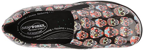Easy Works Women's Bind Health Care Professional Shoe, Skull Patent, 6 B(M) US