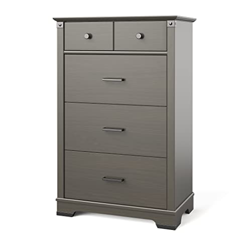 Child Craft Redmond 3-Piece Baby Nursery Set with 4-in-1 Convertible Crib, 3-Drawer Dresser, and 4-Drawer Chest, Dapper Gray