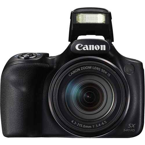 Canon PowerShot SX540 HS Digital Camera (1067C001) with Accessory Bundle Package SanDisk 32gb SD Card + Deluxe Cleaning Kit + 12" Tripod + More