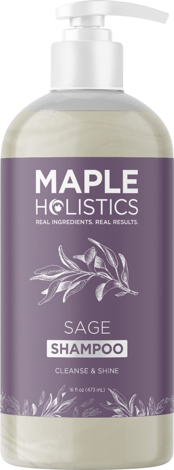 Sage and Rosemary Shampoo Sulfate Free - Ultra Clarifying Shampoo for Build Up and Dry Scalp Treatment with Cleansing Essential Oils for Hair - Sulfate Free Shampoo for All Hair Types with Sage Oil
