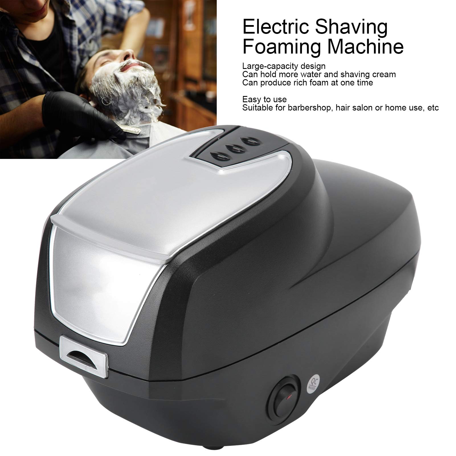 Professional Hot Lather Machine for Shaving Professional Lather Maker for Face Shaving,Hair Salon Electric Shaving Foaming Machine Household Face Grooming Foaming Machine 110-240V(US)