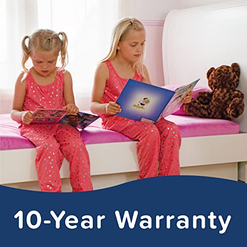 Perfect Cloud Made in The USA Kids Plush 7-inch Memory Foam Twin Mattress, Shredded Foam Pillow, and Teddy Bear for Day/Trundle/Bunk Bed - (Pink)