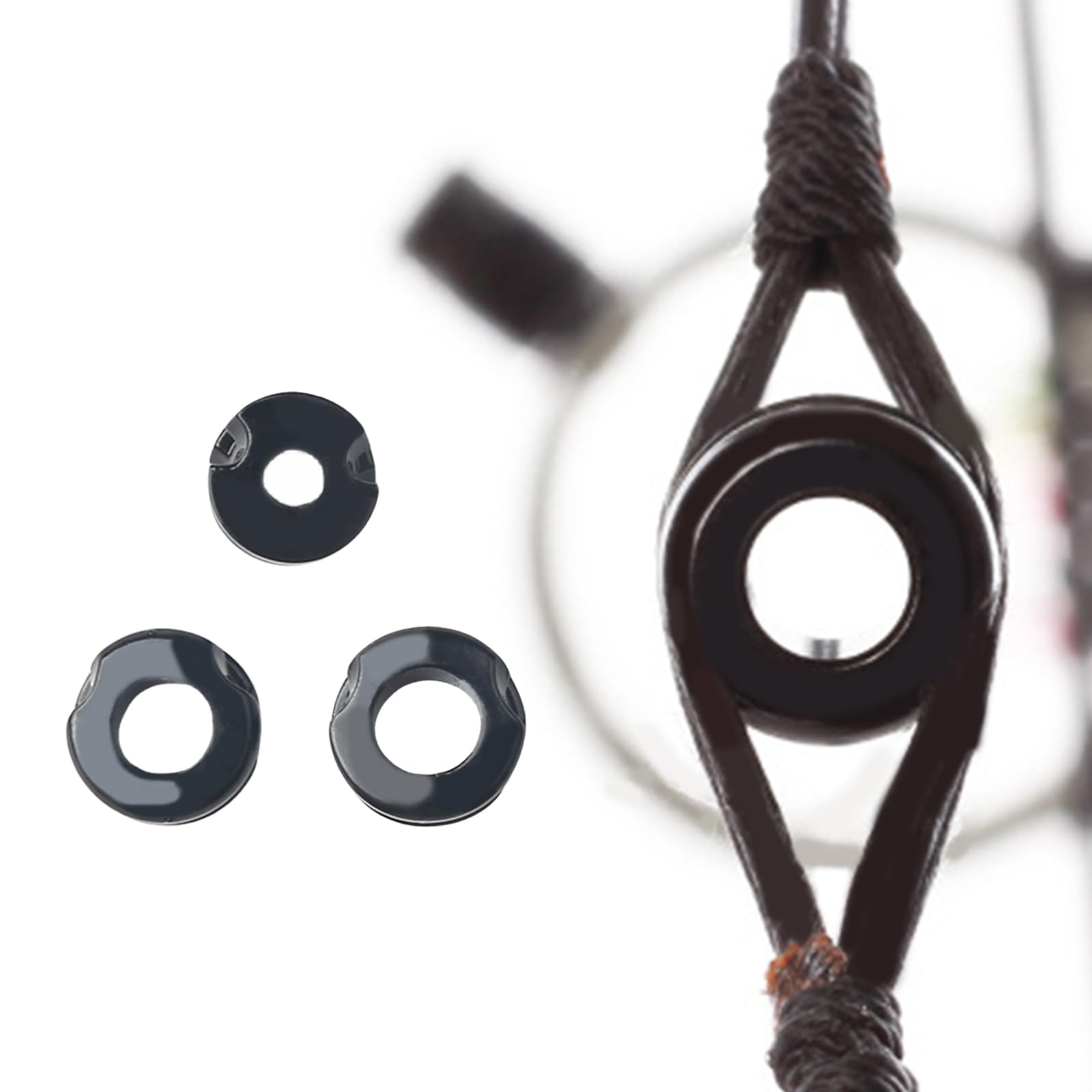 3 Sets Aluminum Hunting Bow Sight Peep for Compound Bow (Golden)