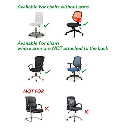 Chris.W Computer Office Chair Cover Stretchable Removable Office Swivel Chair Cover Universal Lift Chair Slipcovers (Black)