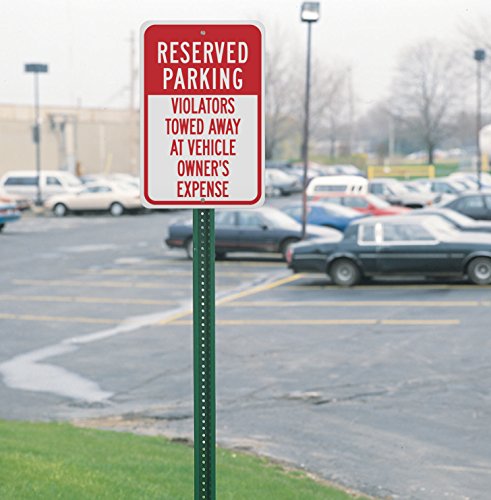 Brady 124384 Traffic Control Sign, Legend "Reserved Parking Violators Towed Away at Vehicle Owner's Expense", 18" Height, 12" Width, Red on White