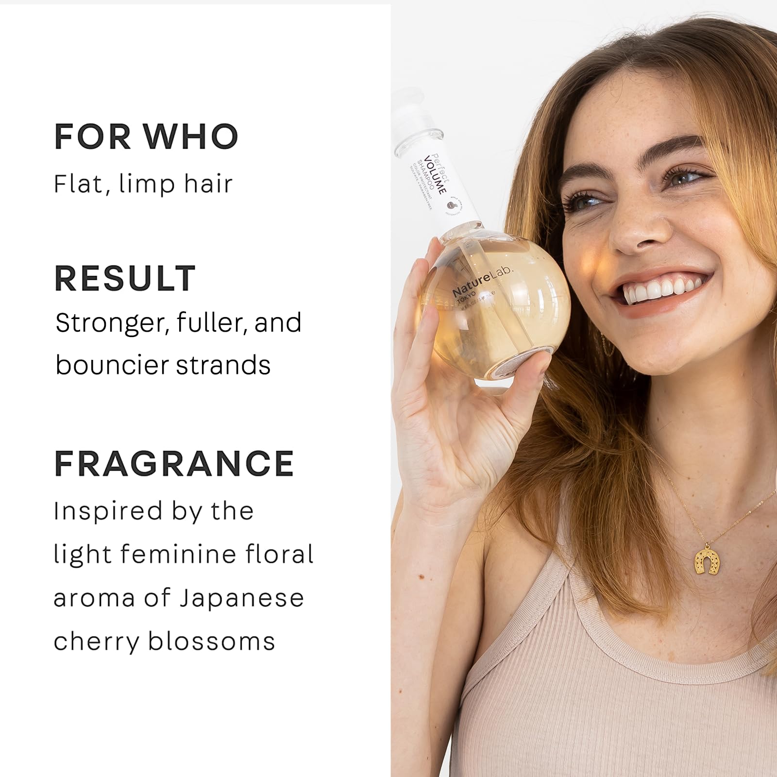 NATURELAB. TOKYO Perfect Volume Shampoo: Hair Volumizer, Build Lift, and Body to Flat, Fine, or Limp Hair I 11.5 FL OZ / 340ml