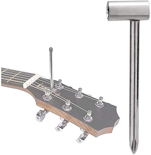 3 Size Guitar Truss Rod Wrench Guitar Neck Box Repair Adjustment Wrench with Cross Screwdriver 6.35mm 7mm 8mm(Black)