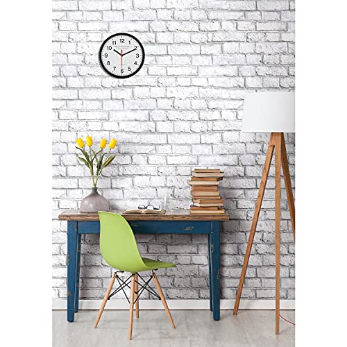 Always Home Westminster Clock Company 8 Inch Quartz Wall Clock (Standard Clock) Ticking/Battery Operated for School Office Classroom