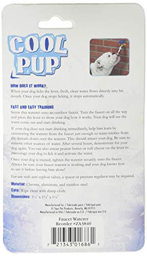 Cool Pup™ Faucet Waterers—Unique and Innovative Outdoor Faucet Attachments That Make It Easy to Offer Dogs Cool, Fresh Water Even When They're Outside Alone