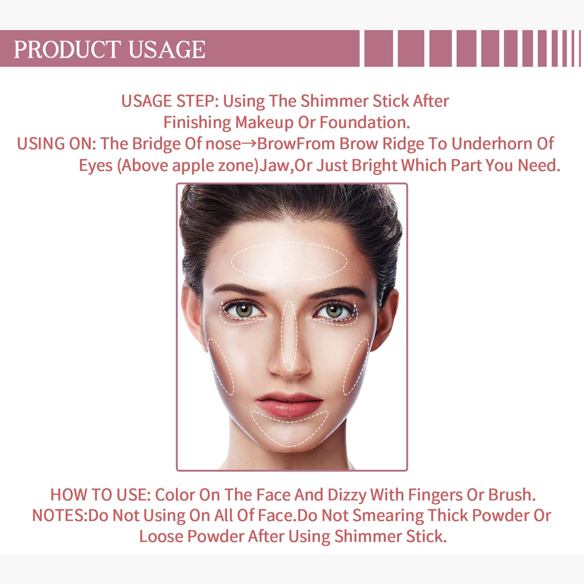 3 Pcs Cream Contour Sticks, Shades with Highlighter & Shadow & Blush, Shimmer Cream Powder Waterproof and Long-lasting Face Cosmetics, Non-greasy Face Brightens & Blush Sticks.