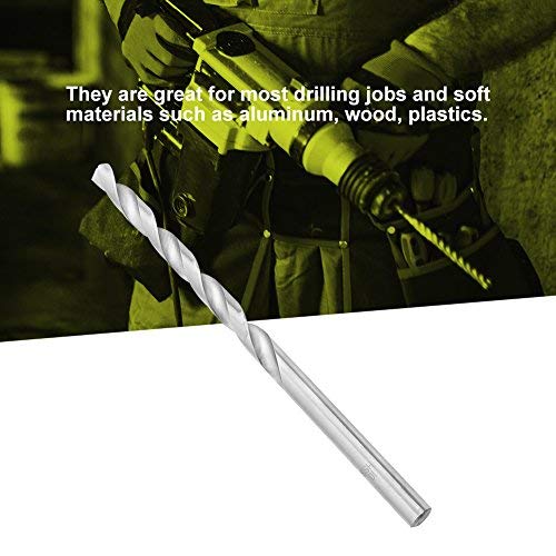 8PCS 200mm Straight Shank Twist Drill Set Lengthened High Speed Steel Twist Drill Set Tool 4-10mm, Used for Wood Plastic and Aluminum