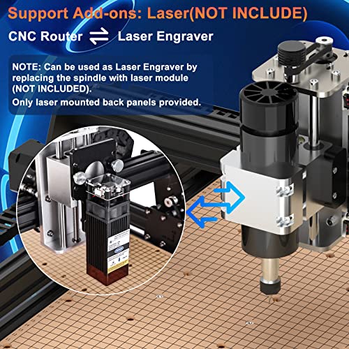 500W CNC Router Machine, 4540 CNC Machine for Metal, 3-Axis Stainless Steel Engraving Milling Machine for Carving Cutting Wood Acrylic PCB MDF Nylon, Working Area 430x390x90mm (16.9x15.4x3.5β)