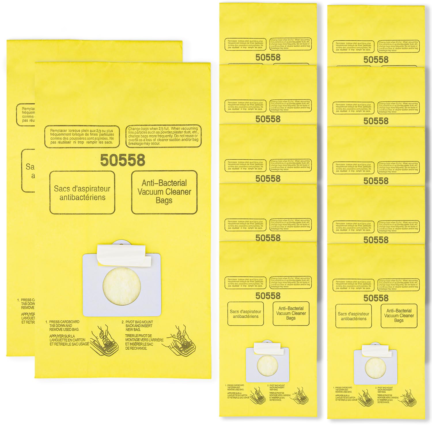 20 Pack Type C/Q 50558 Replacement Vacuum Cleaner Bags Compatible with Kenmore Canister 5055, 50557 and 50558 Panasonic Type C-5