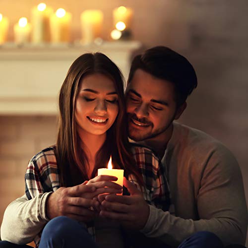 Pillar Candles - 3x3 inch | 25 Hours Burning, 6 Count - White Unscented Smokeless European Pillar Candles - Perfect for Wedding, Parties, Spas, Home Gatherings and Dinner