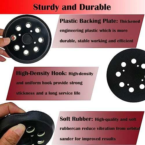 5 Inch 8 Hole Hook and Loop Replacement Sander Pad for Craftsman 315-315112170, 315116940, 315116950, 315112180, 315279870 Random Orbit Sanders- Sanding Pad