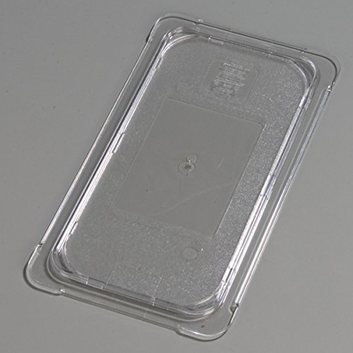 Carlisle FoodService Products 10276U07 Polycarbonate Universal Flat Lid, 12-3/4" Length x 7" Width x 7/16" Height, Clear, For TopNotch One-Third Size Food Pans (Case of 6)