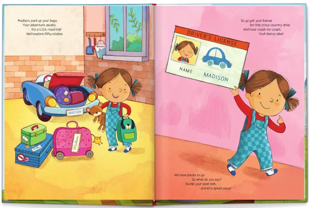 USA Road Trip - Personalized Children's Story - I See Me! (Hardcover)